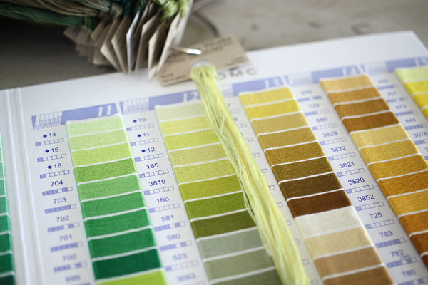 Design details - DMC conversions - October House Fiber Arts