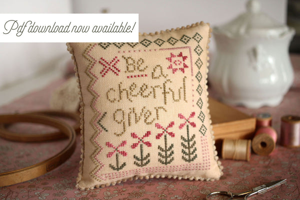 Cheerful Giver - now available as a pdf download - October House Fiber Arts