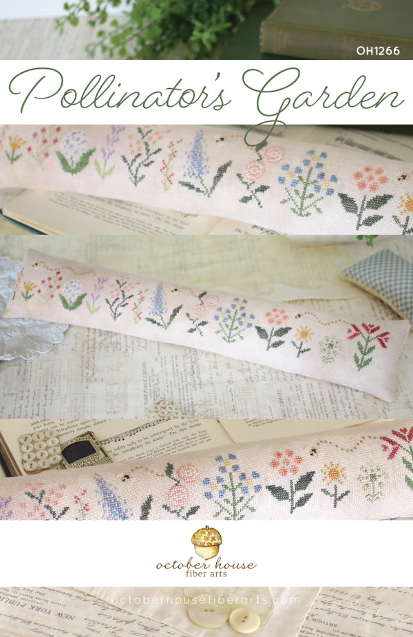 Pollinator's Garden - Cross Stitch Pattern - October House Fiber Arts