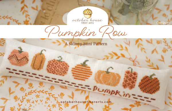 Pumpkin Row - A Skinny Mini Pattern - PDF Instant Download - October ...