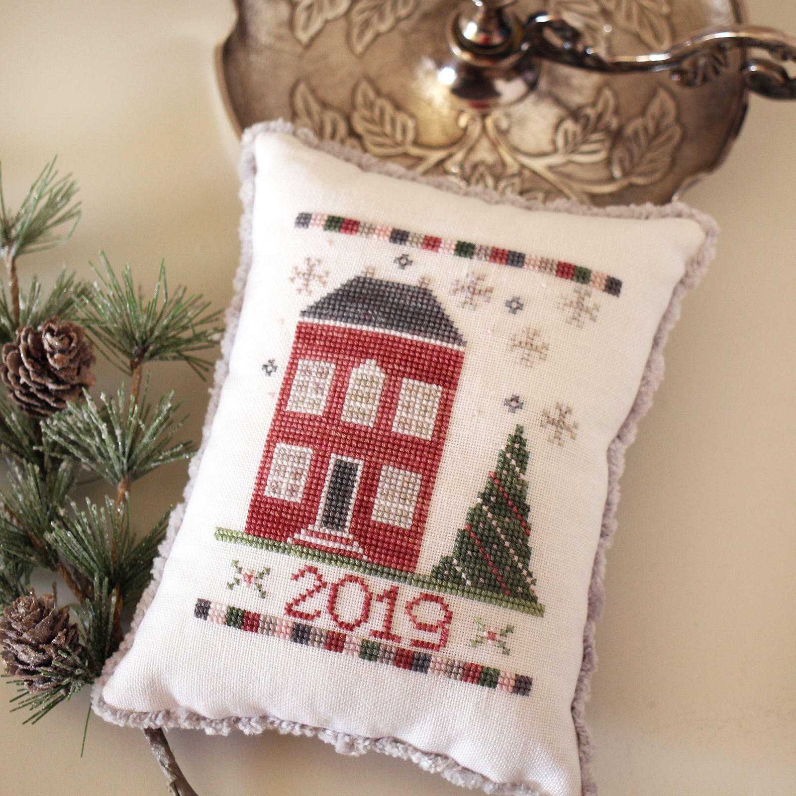 Evergreen House - Cross Stitch Pattern - October House Fiber Arts